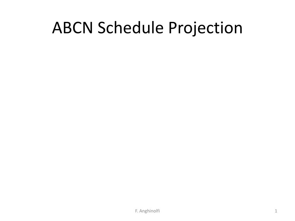 PPT - ABCN Schedule Projection PowerPoint Presentation, free download ...