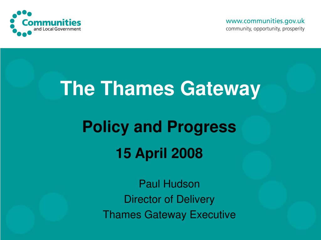 PPT - The Thames Gateway PowerPoint Presentation, free download - ID ...