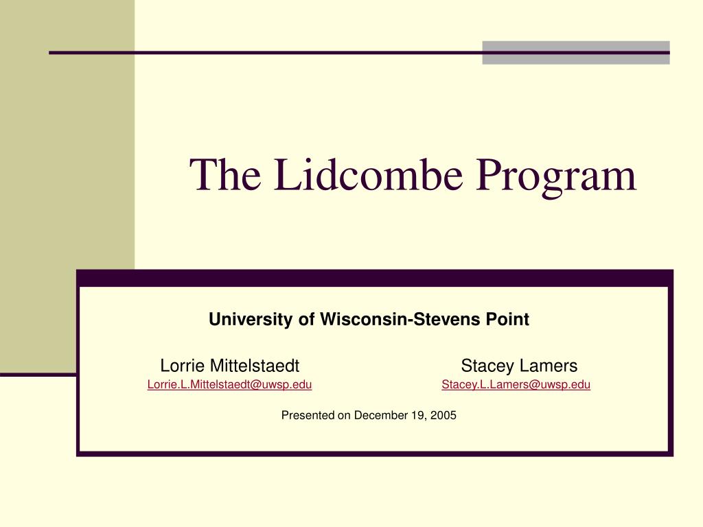 PPT - The Lidcombe Program PowerPoint Presentation, free download - ID ...