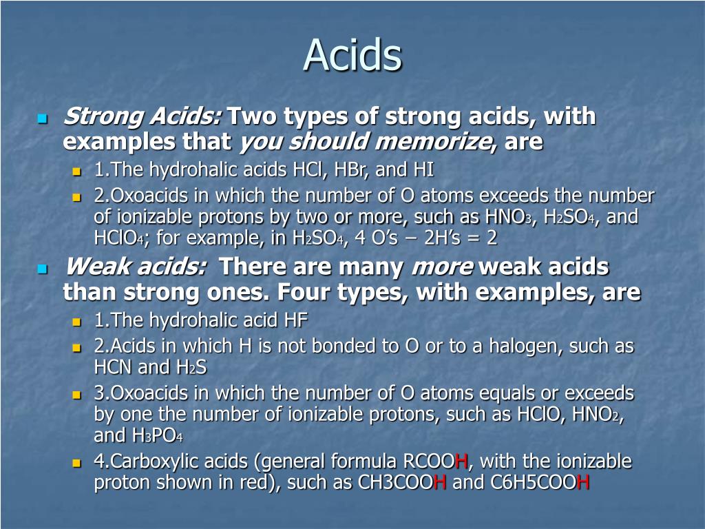PPT - Acids PowerPoint Presentation, free download - ID:4347143