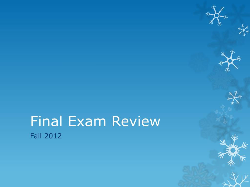 PPT - Final Exam Review PowerPoint Presentation, free download - ID:4349177