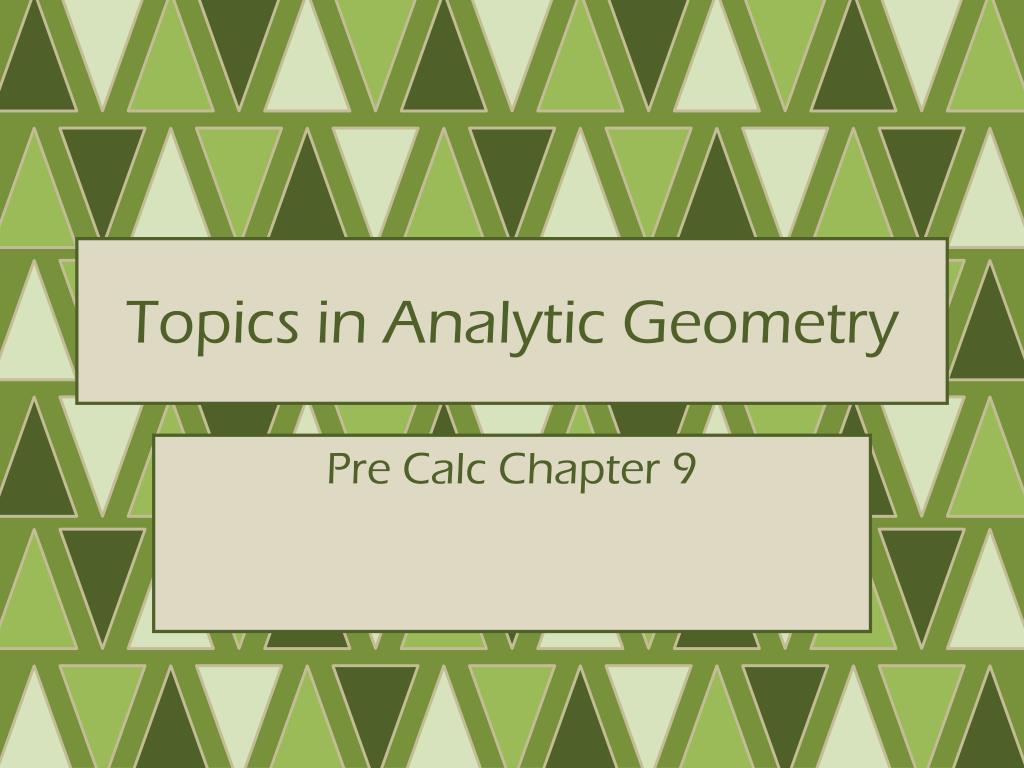 PPT - Topics in Analytic Geometry PowerPoint Presentation, free ...