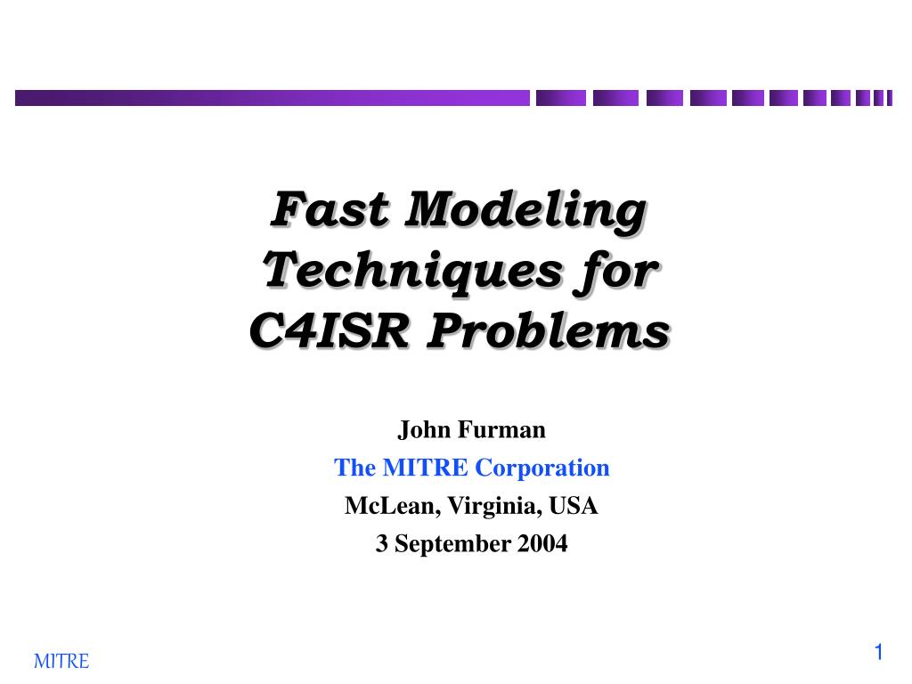 PPT - Fast Modeling Techniques for C4ISR Problems PowerPoint ...