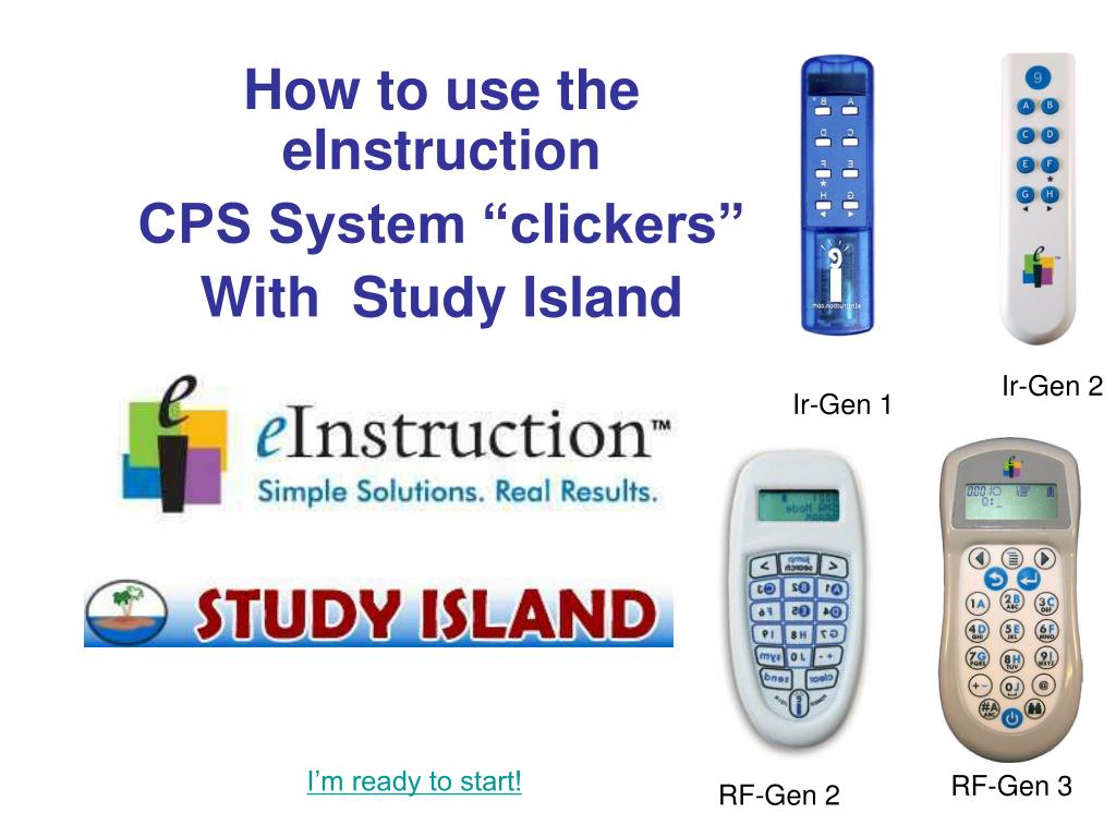 PPT - How to Use Study Island with eInstruction CPS System: Step-by ...