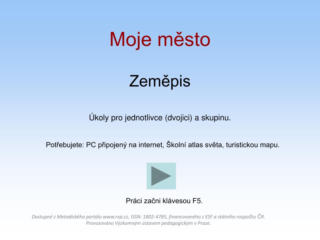 PPT - Moje město PowerPoint Presentation, free download - ID:4354663