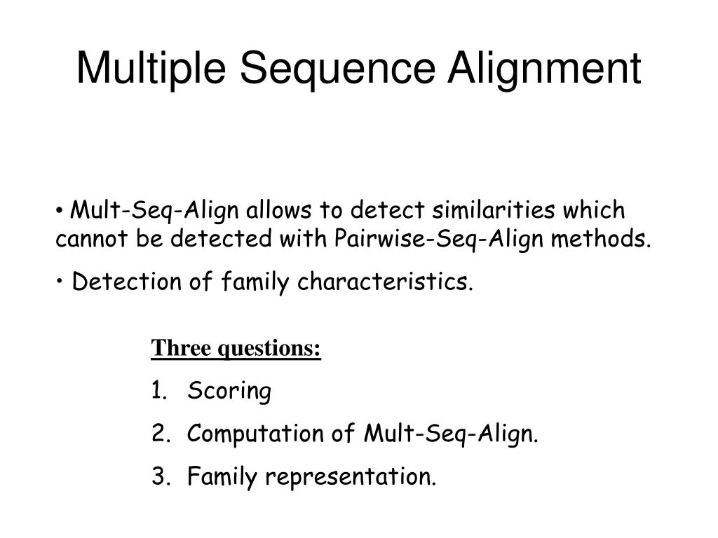 PPT - Multiple Sequence Alignment PowerPoint Presentation, free ...