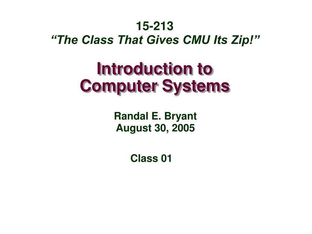 PPT - Introduction to Computer Systems PowerPoint Presentation, free ...