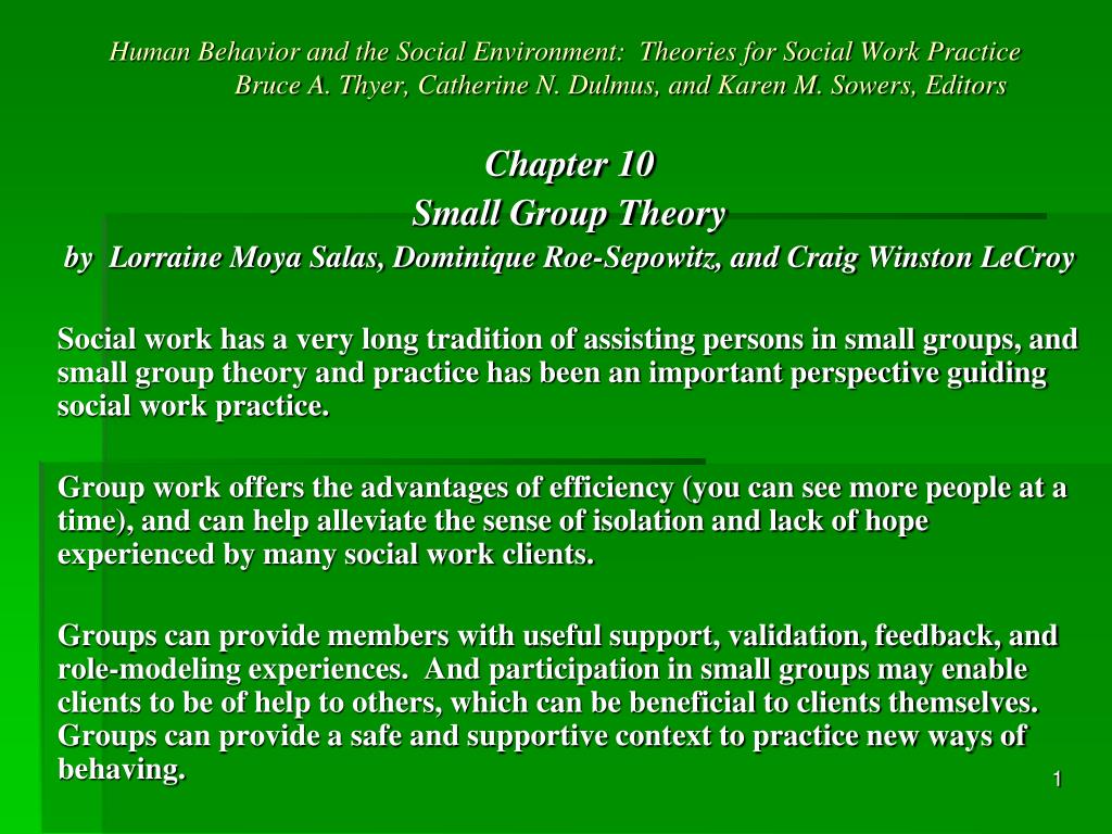 PPT - Chapter 10 Small Group Theory PowerPoint Presentation, free ...
