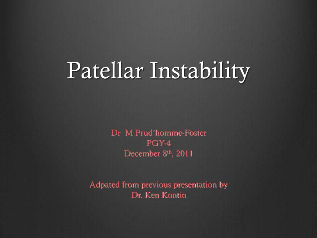 PPT - Patellar Instability PowerPoint Presentation, free download - ID ...