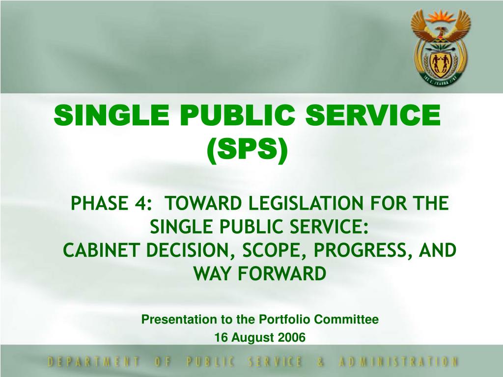 PPT - SINGLE PUBLIC SERVICE (SPS) PowerPoint Presentation, free ...