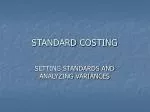 PPT - Standard costing PowerPoint Presentation, free download - ID:4638676