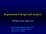 PPT - Experimental Design, Statistical Analysis PowerPoint Presentation ...