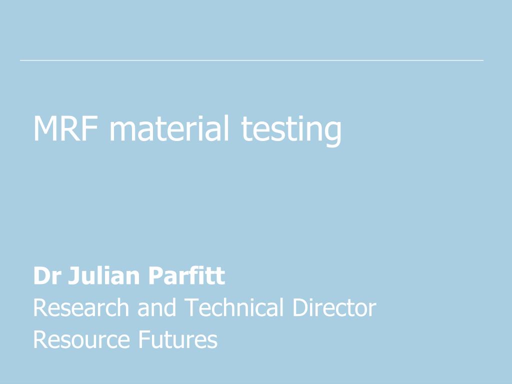 PPT - MRF material testing PowerPoint Presentation, free download - ID ...