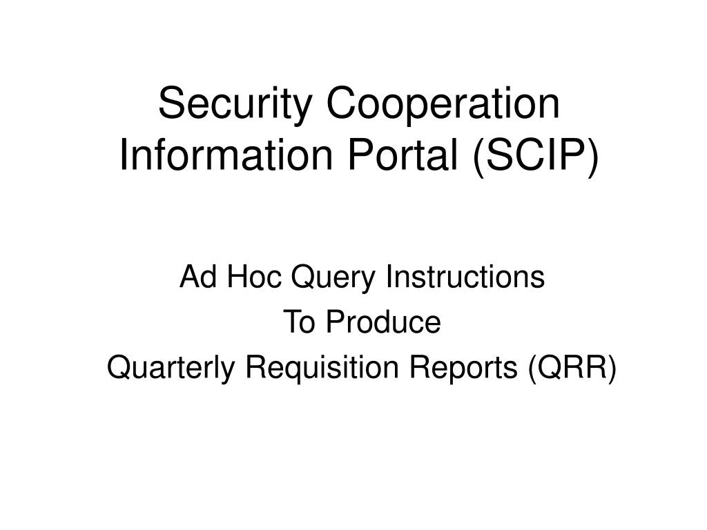 PPT - Security Cooperation Information Portal (SCIP) PowerPoint ...