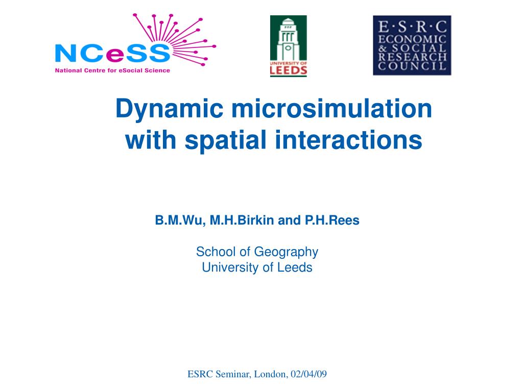 PPT - Dynamic microsimulation with spatial interactions PowerPoint ...