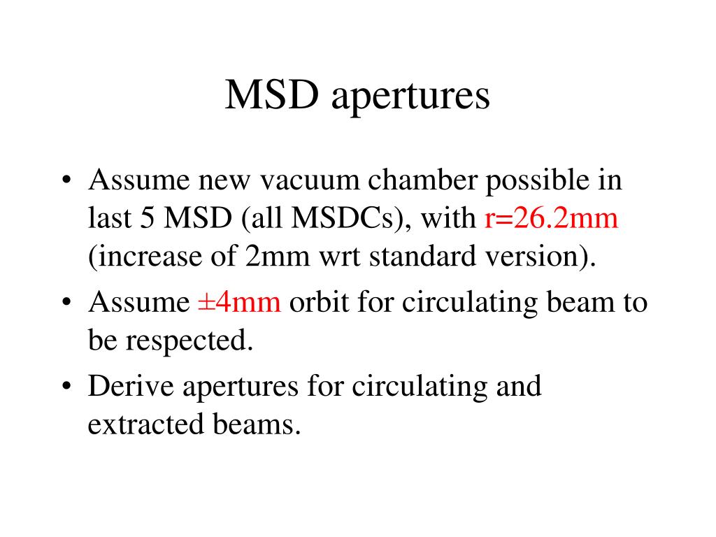 PPT - MSD apertures PowerPoint Presentation, free download - ID:4369418