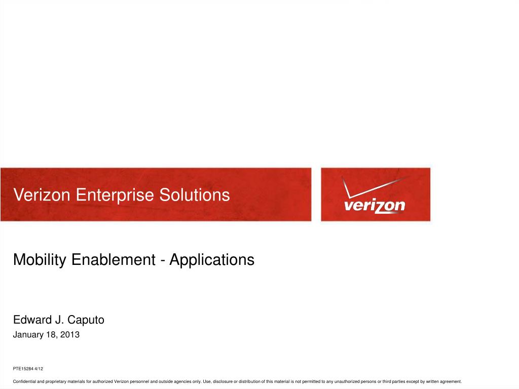 PPT - Verizon Enterprise Solutions PowerPoint Presentation, free ...