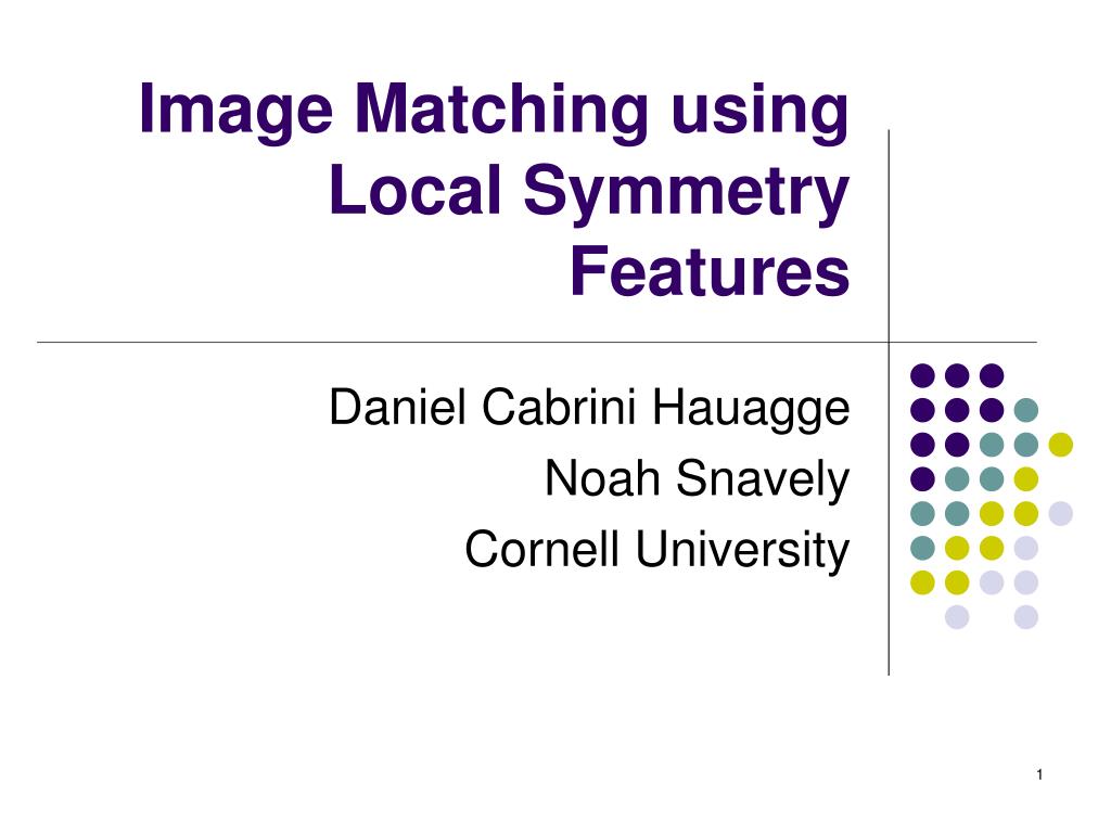 PPT - Image Matching using Local Symmetry Features PowerPoint ...
