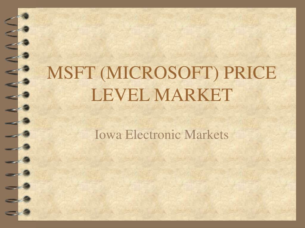 PPT - MSFT (MICROSOFT) PRICE LEVEL MARKET PowerPoint Presentation, free ...