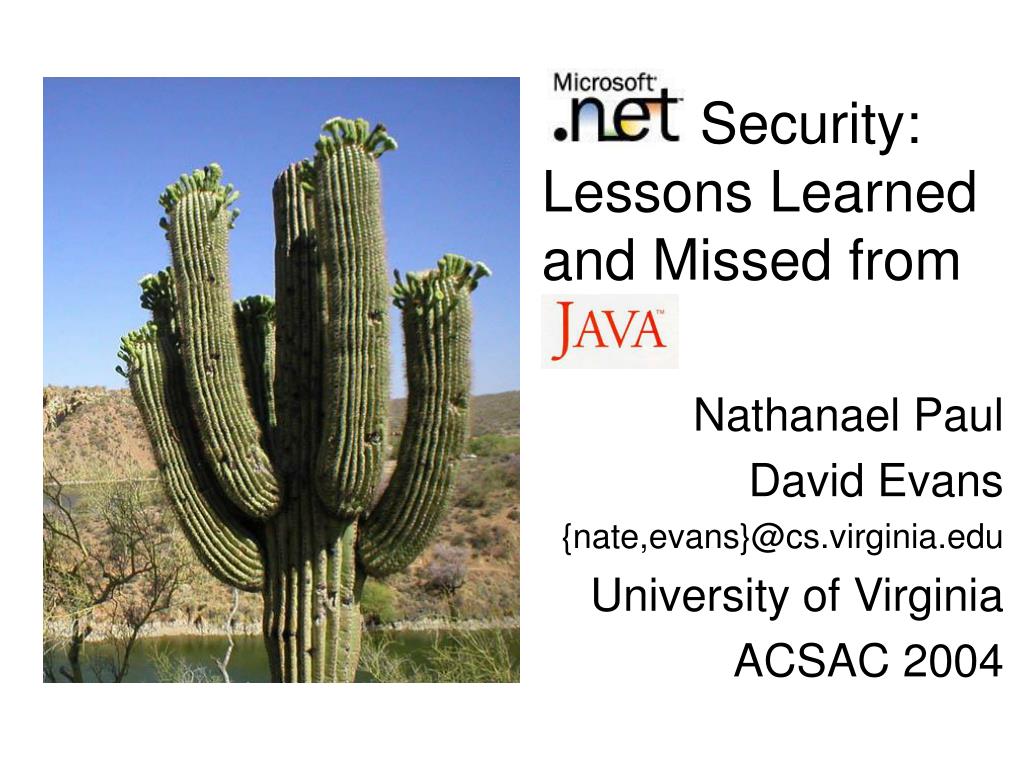 PPT - Security: Lessons Learned and Missed from Java PowerPoint ...