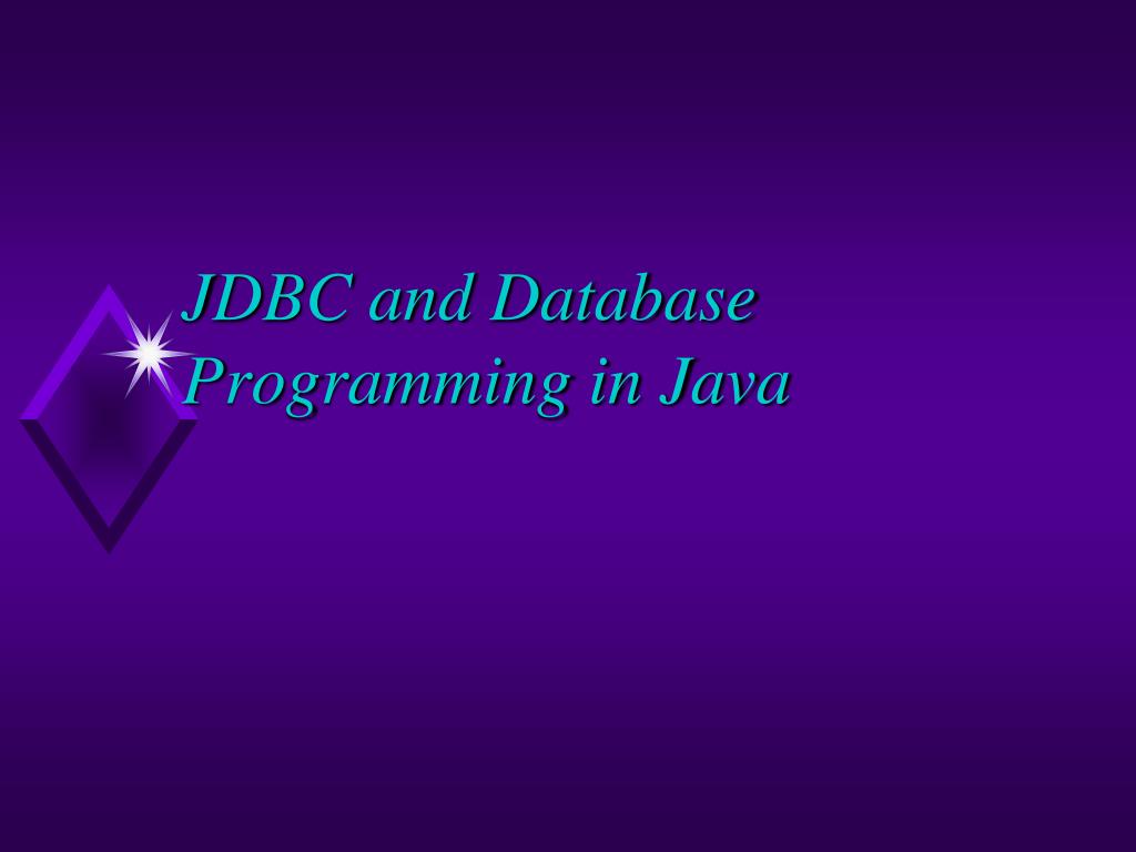 Ppt Jdbc And Database Programming In Java Powerpoint Presentation 0170