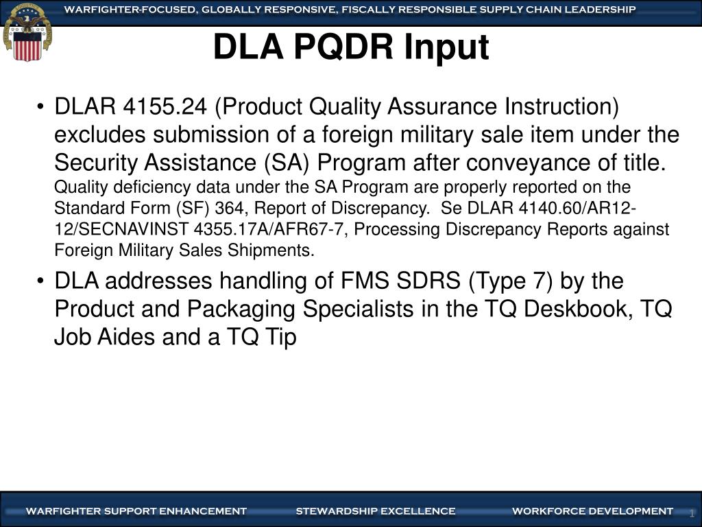 PPT - DLA PQDR Input PowerPoint Presentation, free download - ID:4373815