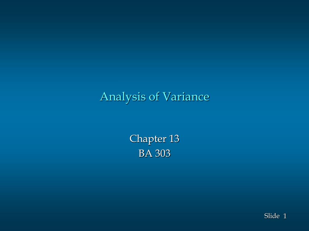 PPT - Analysis of Variance PowerPoint Presentation, free download - ID ...