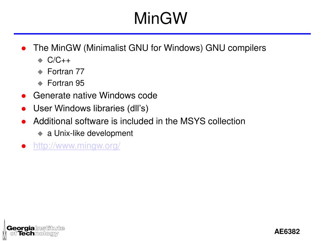 PPT - MinGW PowerPoint Presentation, free download - ID:4375752