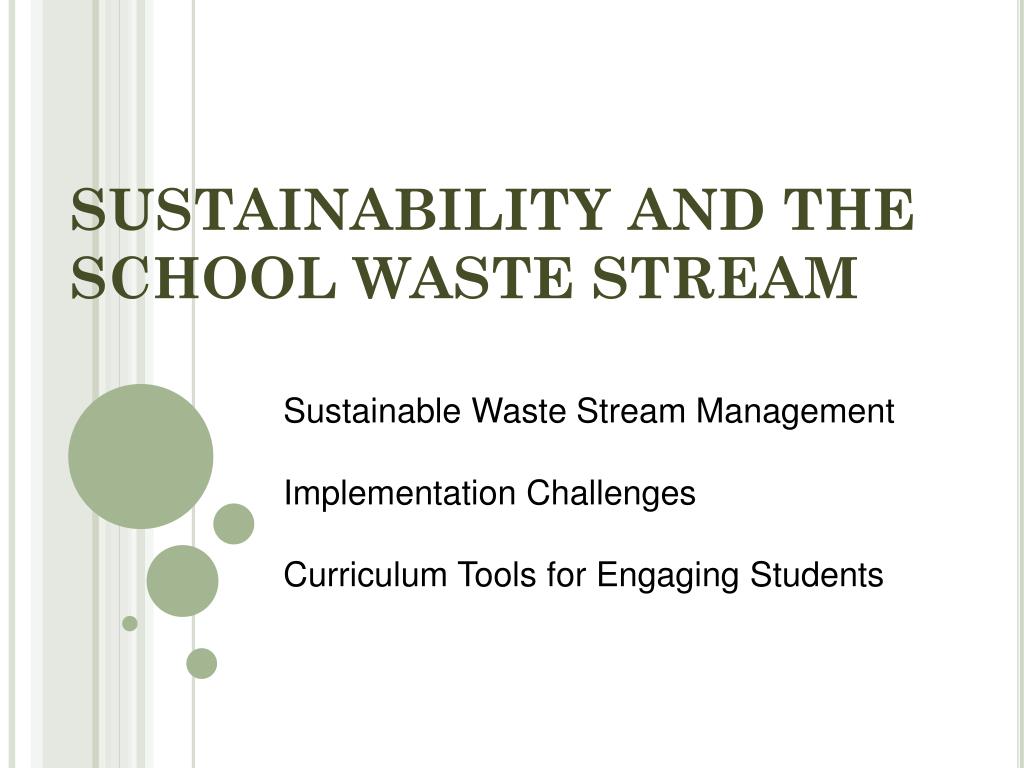 PPT - SUSTAINABILITY AND THE SCHOOL WASTE STREAM PowerPoint ...