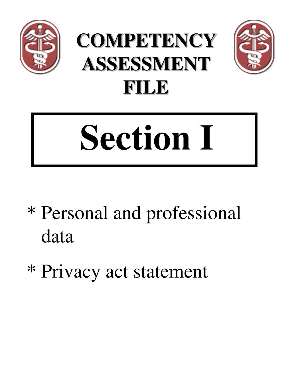 PPT - Comprehensive Competency Assessment File PowerPoint Presentation ...