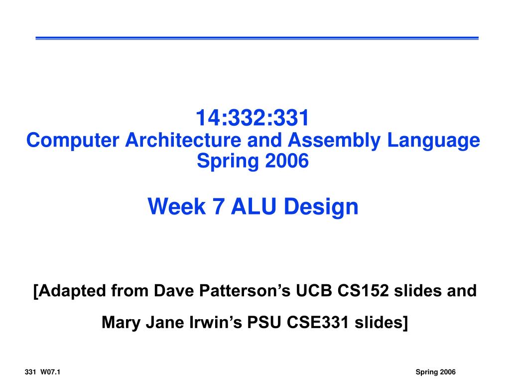 PPT - 14:332:331 Computer Architecture and Assembly Language Spring ...