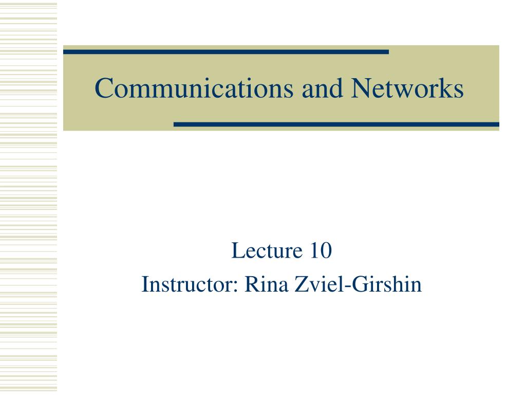 PPT - Communications and Networks PowerPoint Presentation, free ...