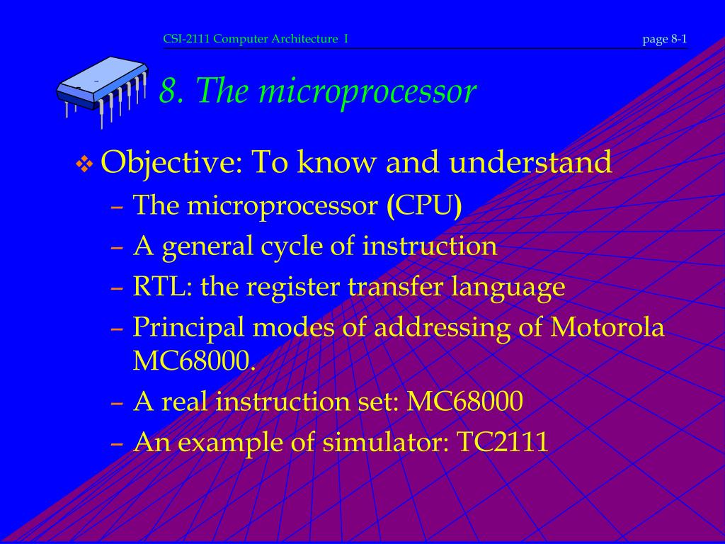 PPT - 8. The microprocessor PowerPoint Presentation, free download - ID ...