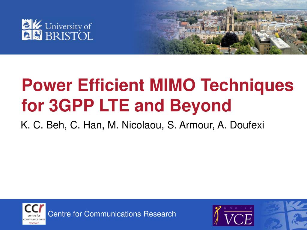 PPT - Power Efficient MIMO Techniques for 3GPP LTE and Beyond ...