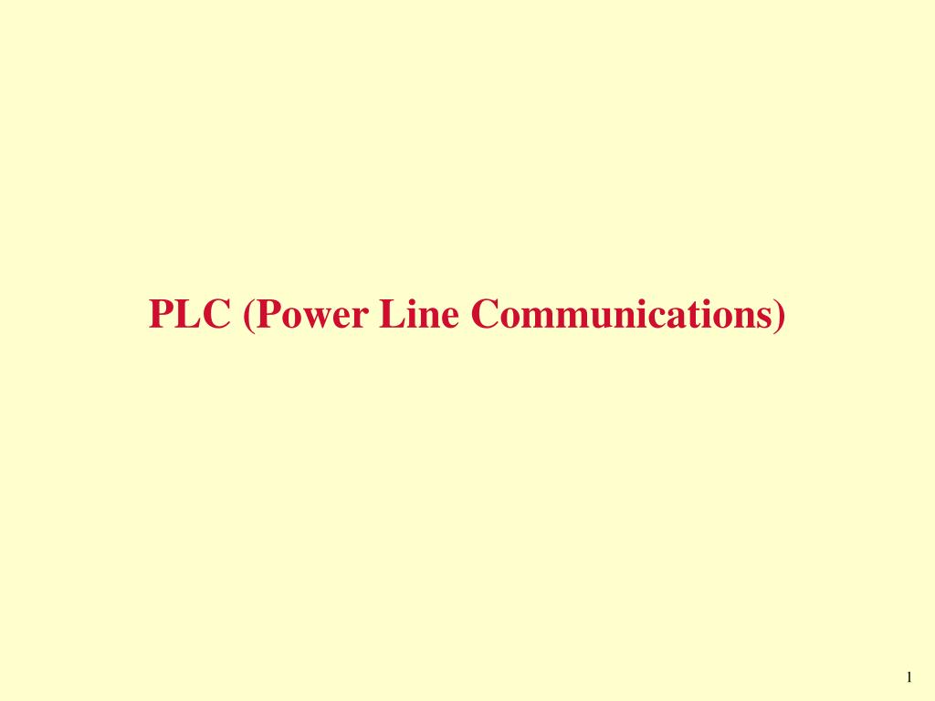PPT - PLC (Power Line Communications) PowerPoint Presentation, free ...