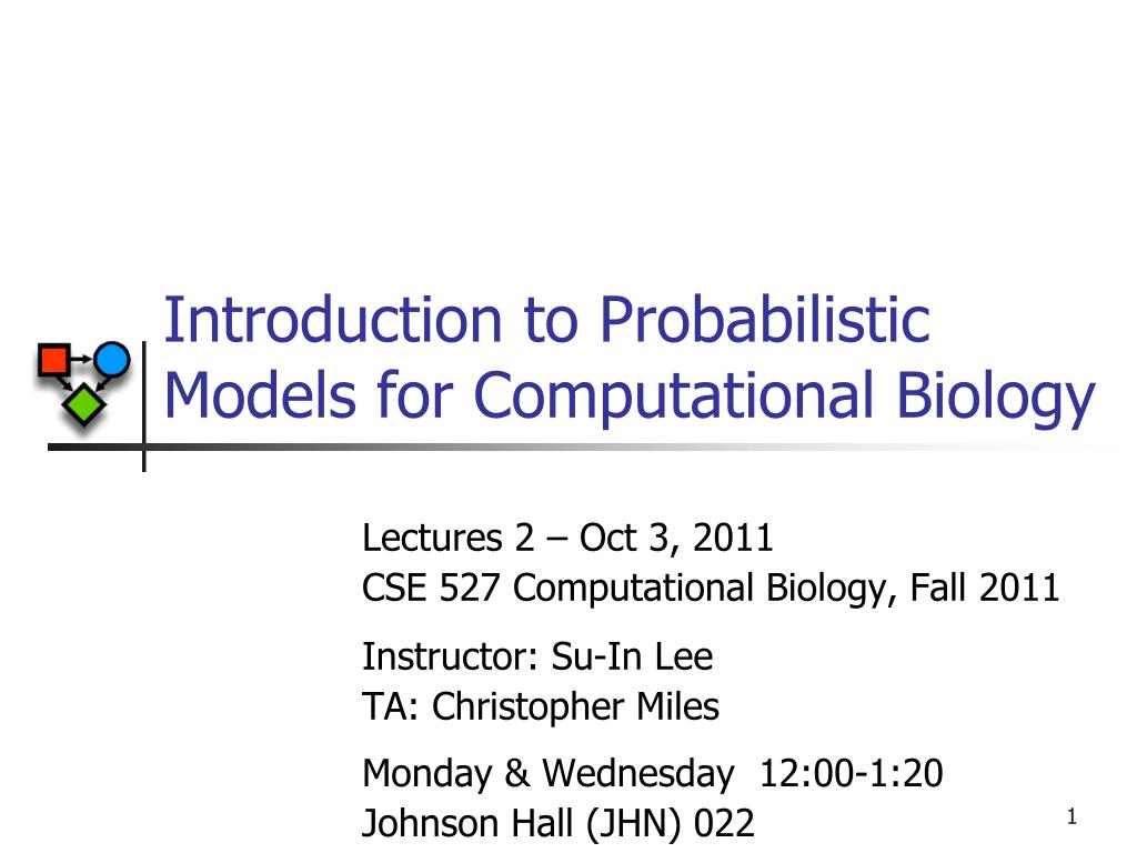 PPT - Introduction to Probabilistic Models for Computational Biology ...