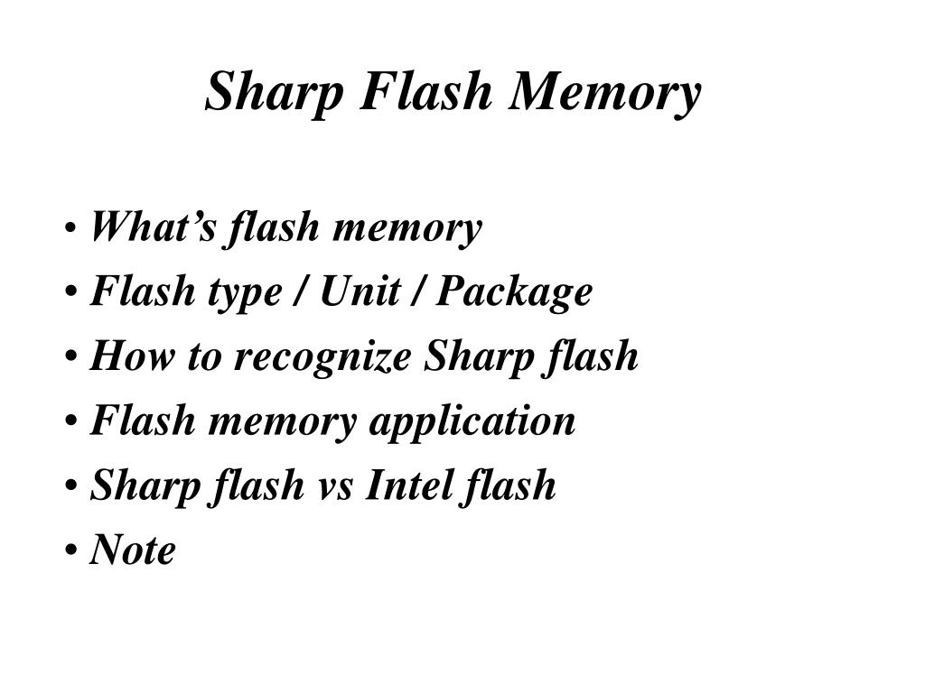 PPT - Sharp Flash Memory PowerPoint Presentation, free download - ID ...
