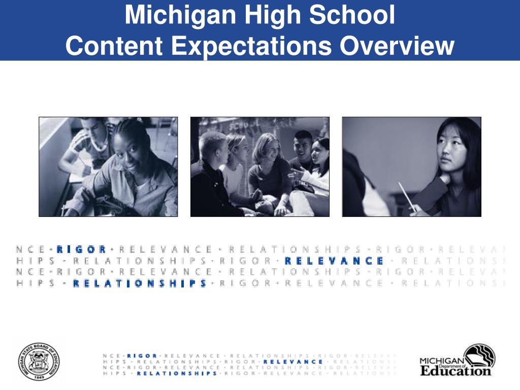 PPT - Michigan High School Content Expectations Overview PowerPoint ...