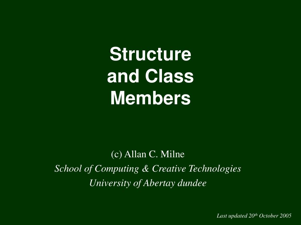 PPT - Structure and Class Members PowerPoint Presentation, free ...