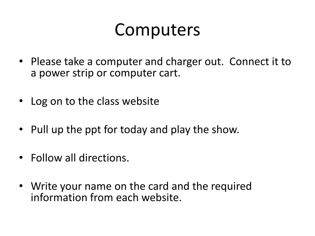 PPT - Computers PowerPoint Presentation, free download - ID:4391276
