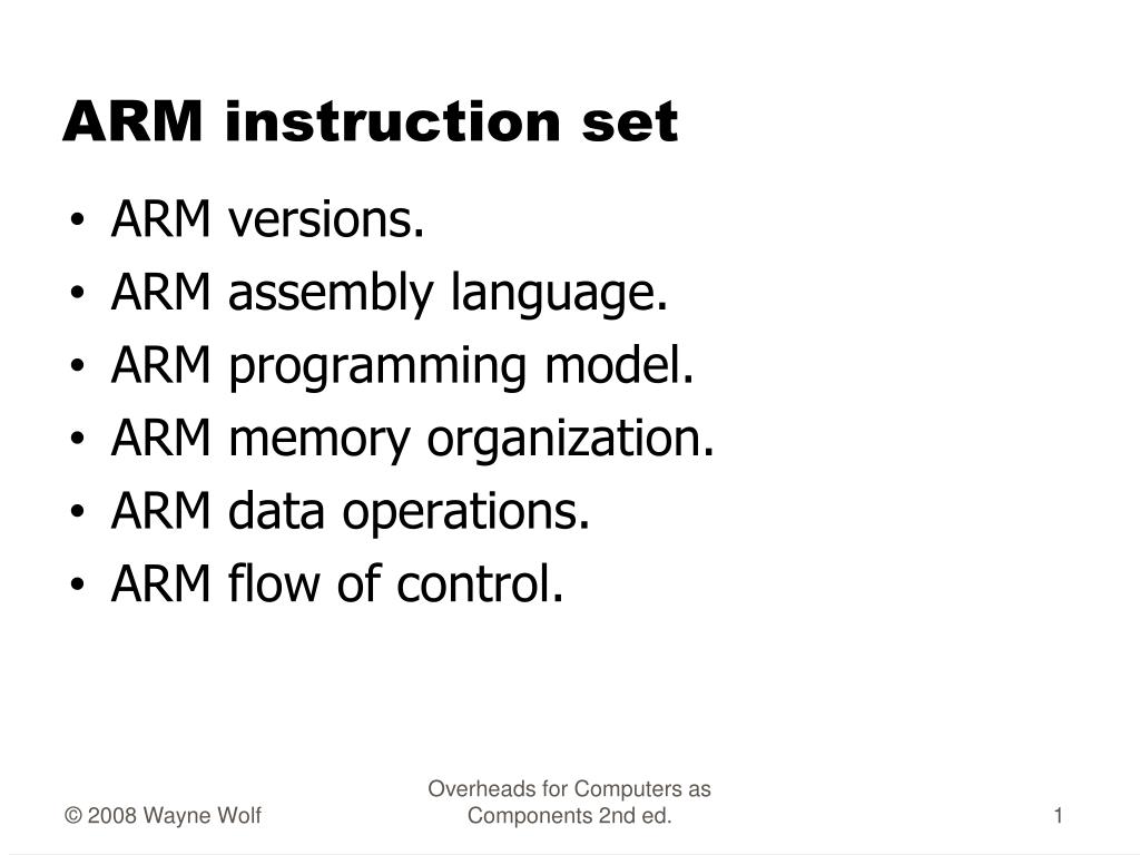 PPT - ARM instruction set PowerPoint Presentation, free download - ID ...