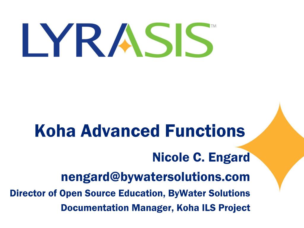 PPT - Koha Advanced Functions PowerPoint Presentation, free download ...