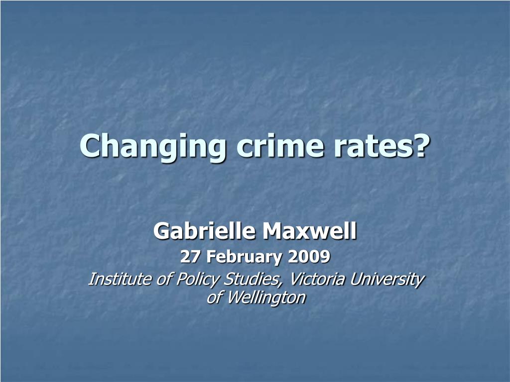PPT - Analyzing Changing Crime Rates: Insights and Implications ...