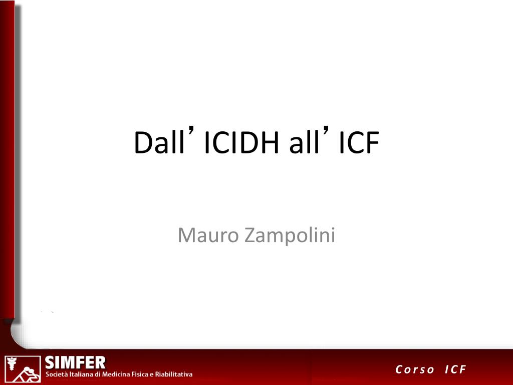 PPT - Dall ’ ICIDH all ’ ICF PowerPoint Presentation, free download ...