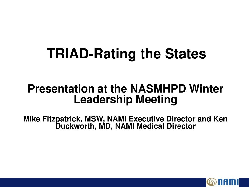 PPT - TRIAD-Rating the States PowerPoint Presentation, free download ...