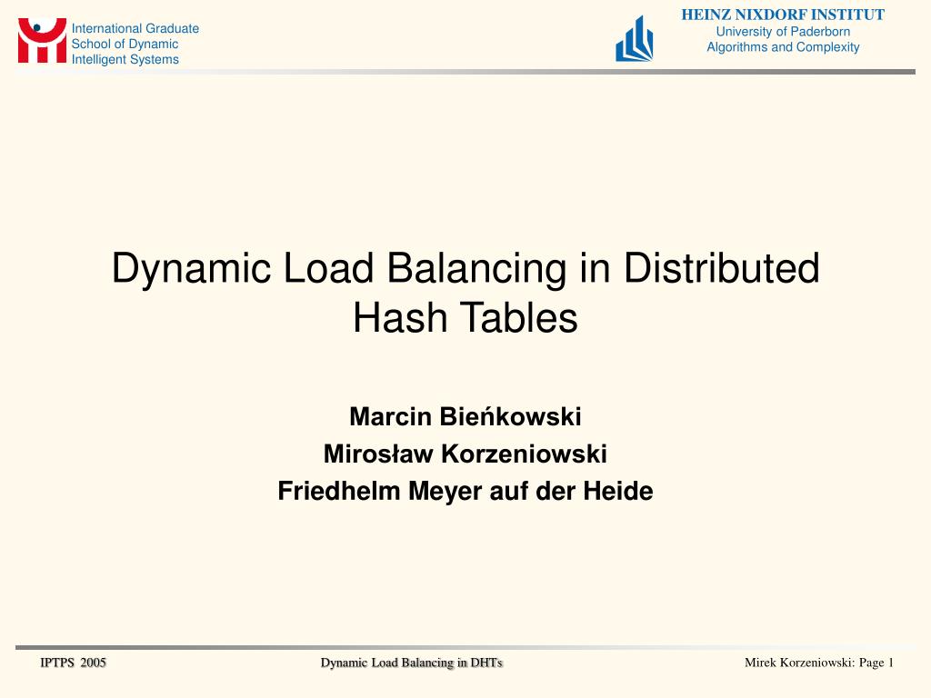 PPT - Dynamic Load Balancing in Distributed Hash Tables PowerPoint Presentation - ID:4401995