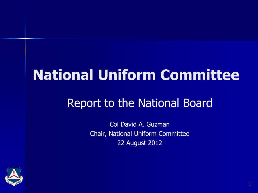 PPT - National Uniform Committee PowerPoint Presentation, free download ...