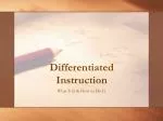 PPT - Differentiated Instruction PowerPoint Presentation, free download ...