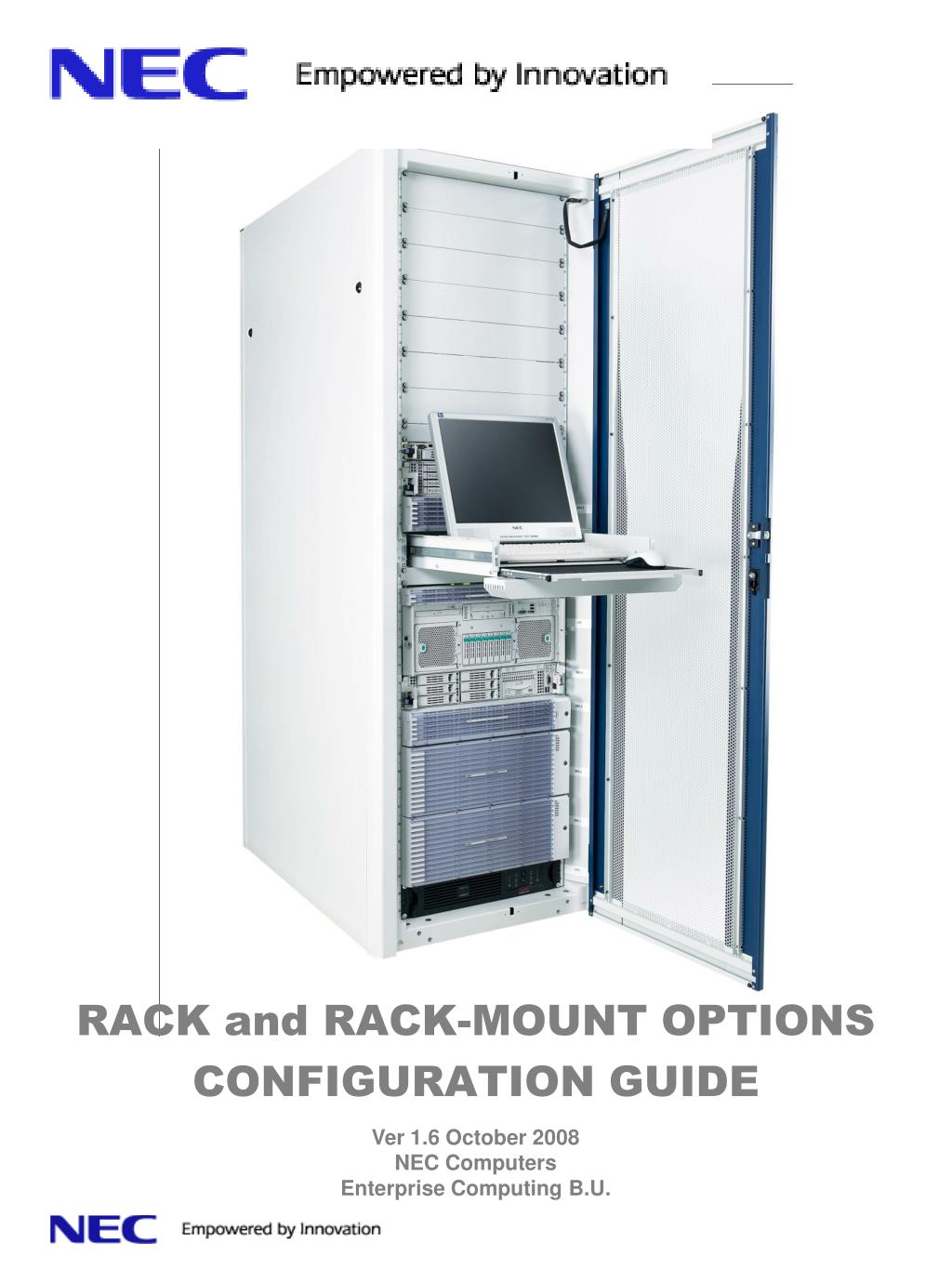 PPT - RACK and RACK-MOUNT OPTIONS CONFIGURATION GUIDE PowerPoint ...