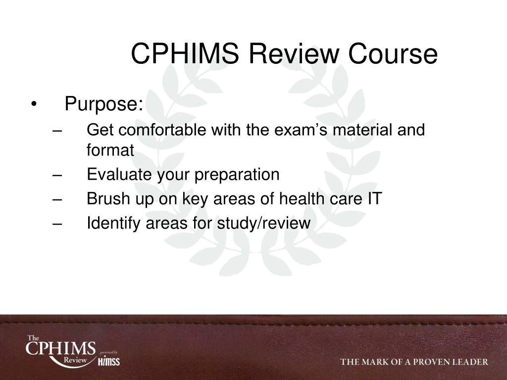 PPT - CPHIMS Review Course PowerPoint Presentation, free download - ID ...
